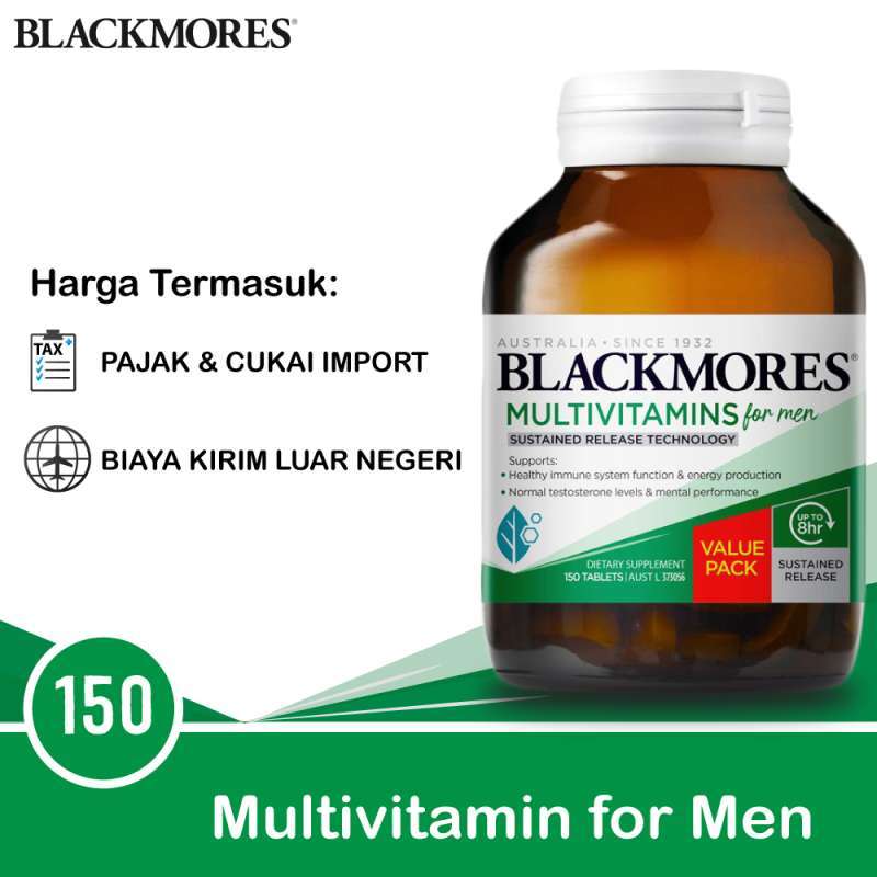 Promo Blackmores Multivitamin For Men Sustained Release [150 Tablets] Diskon 37% di Seller ...