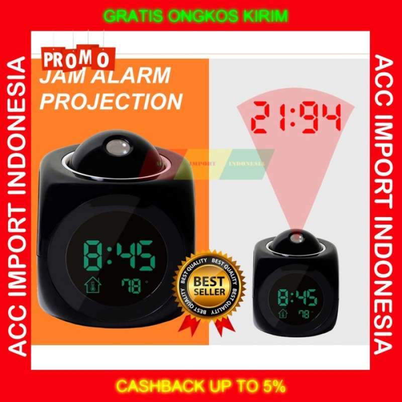 Promo Jam Weker Jam Meja Clock Alarm Digital Sensor Proyektor Dinding ...