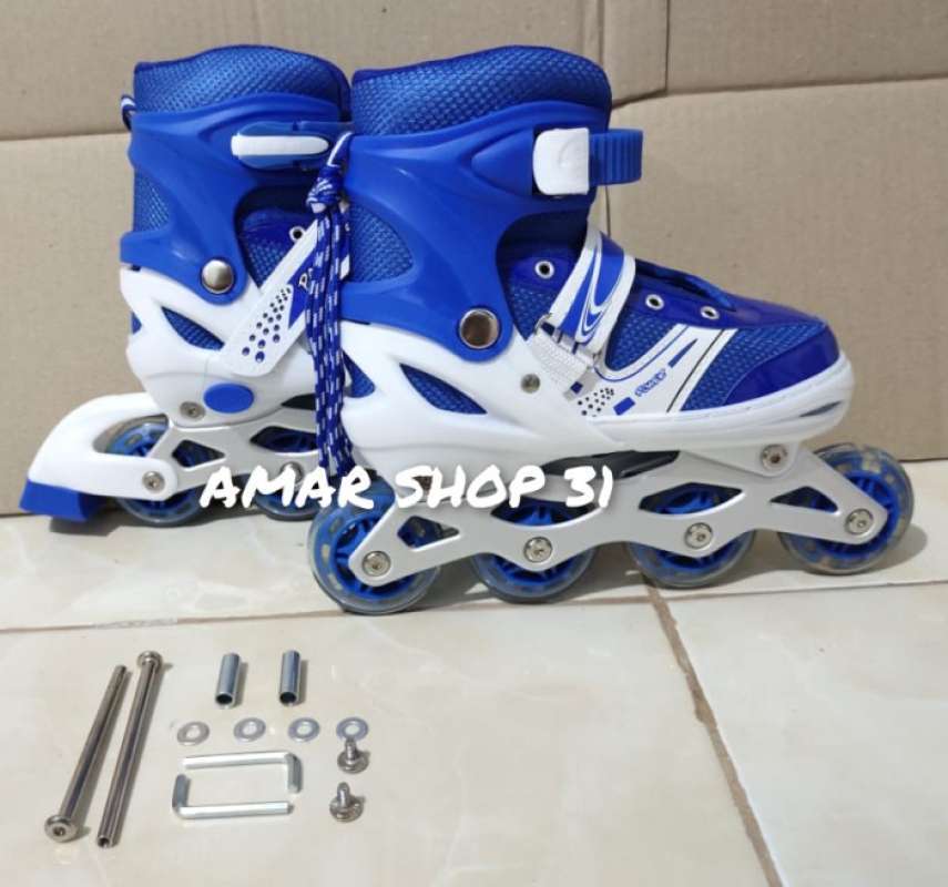 Jual SEPATU RODA INLINE SKATE ANAK DAN DEWASA PVC +BAUT BAJAJ di Seller ...