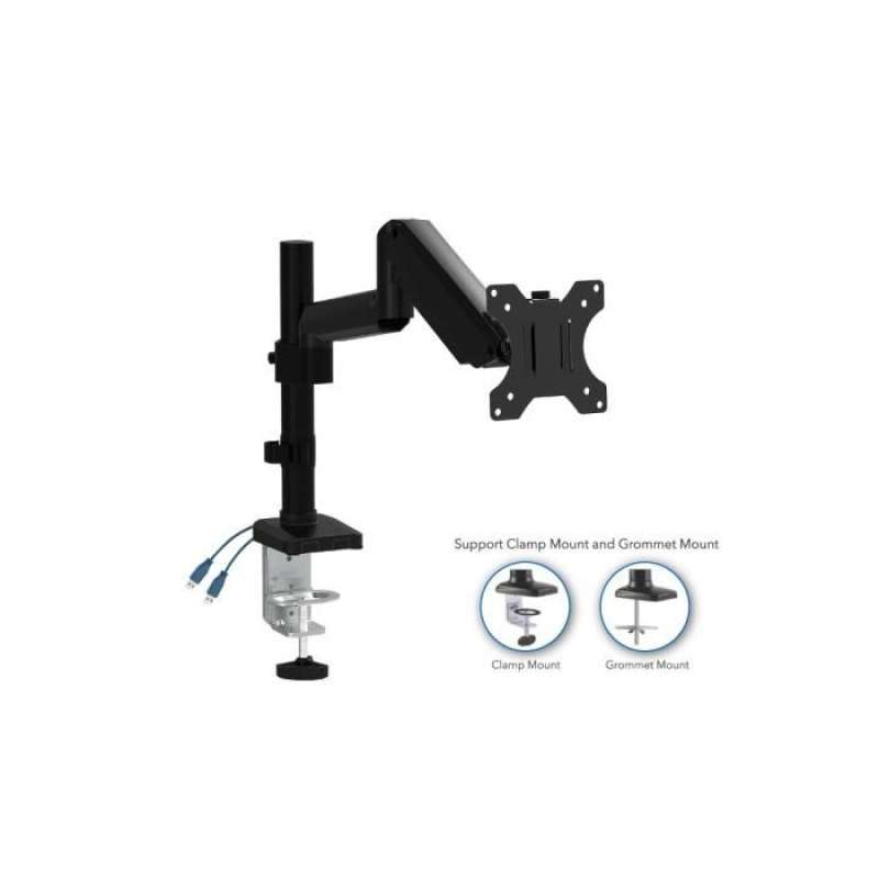 Jual BRACKET MONITOR TV LCD GAS SPRING OXIMUS P100 SWIFEL ROTATE USB 3. ...