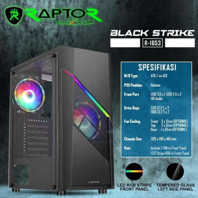 Jual Casing RAPTOR Black Strike 1653 di Seller hanskomputer - Mangga ...