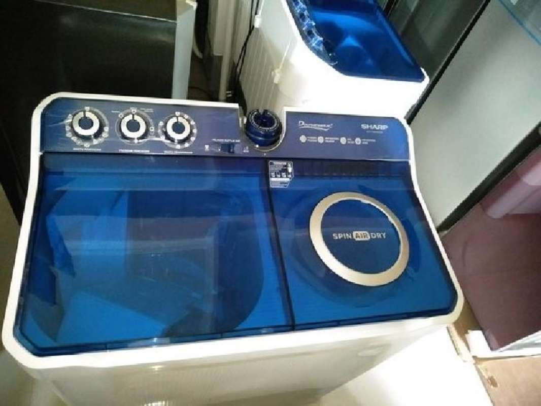 Jual Mesin Cuci 2 Tabung SHARP EST 1290 12 KG Jumbo Cuci Kering ...