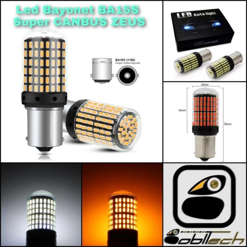 Jual Lampu Sein Mundur Rem Mobil Led Bayonet 1156 BA15S P21W ZEUS Mercy ...