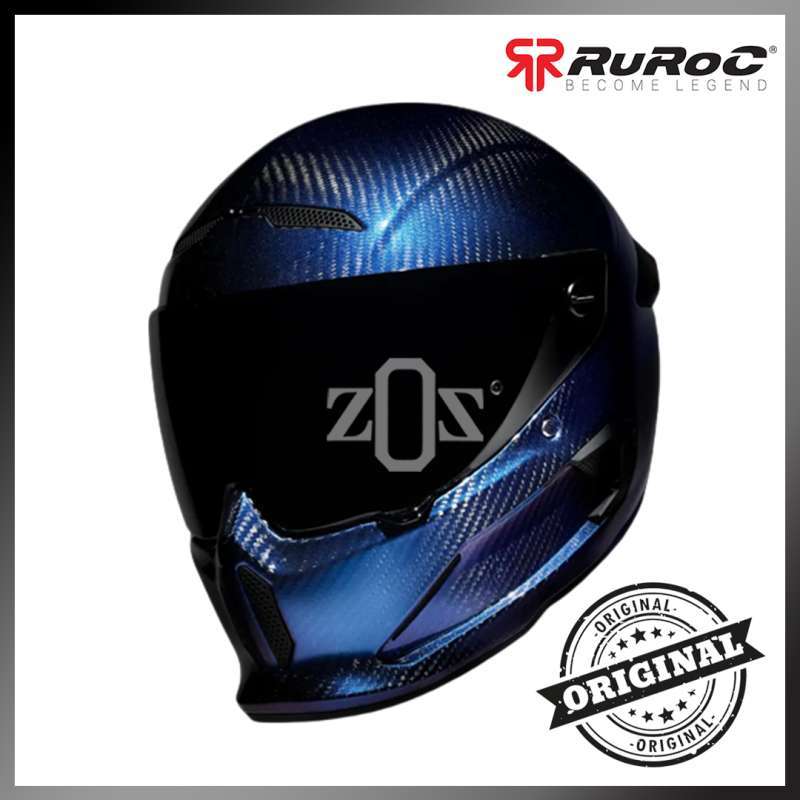 Jual Helm Helmet Ruroc ATLAS 4.0 Nebula Carbon Blue Full Face Motor - L ...