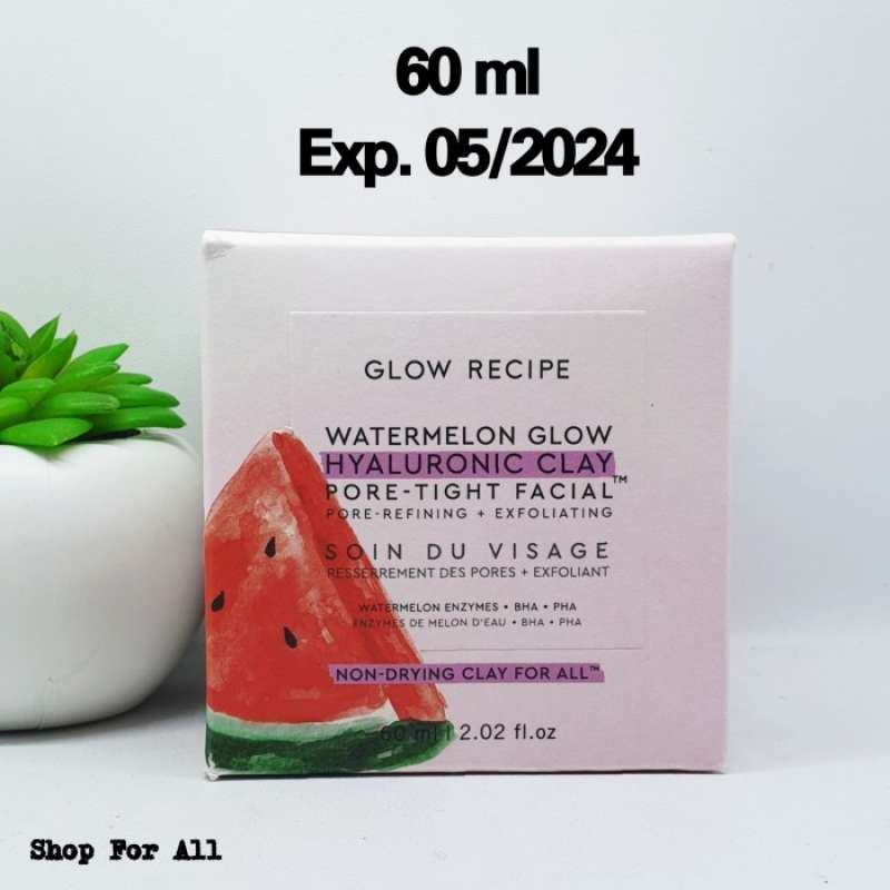 Jual GLOW RECIPE Watermelon Glow Hyaluronic Clay Pore Tight Facial 60ml ...