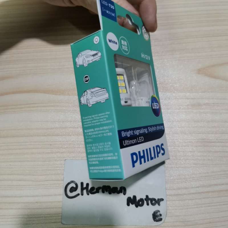 Jual Lampu Rem colok kaki2 - Philips Ultinon Led T20 White W21/5W ...