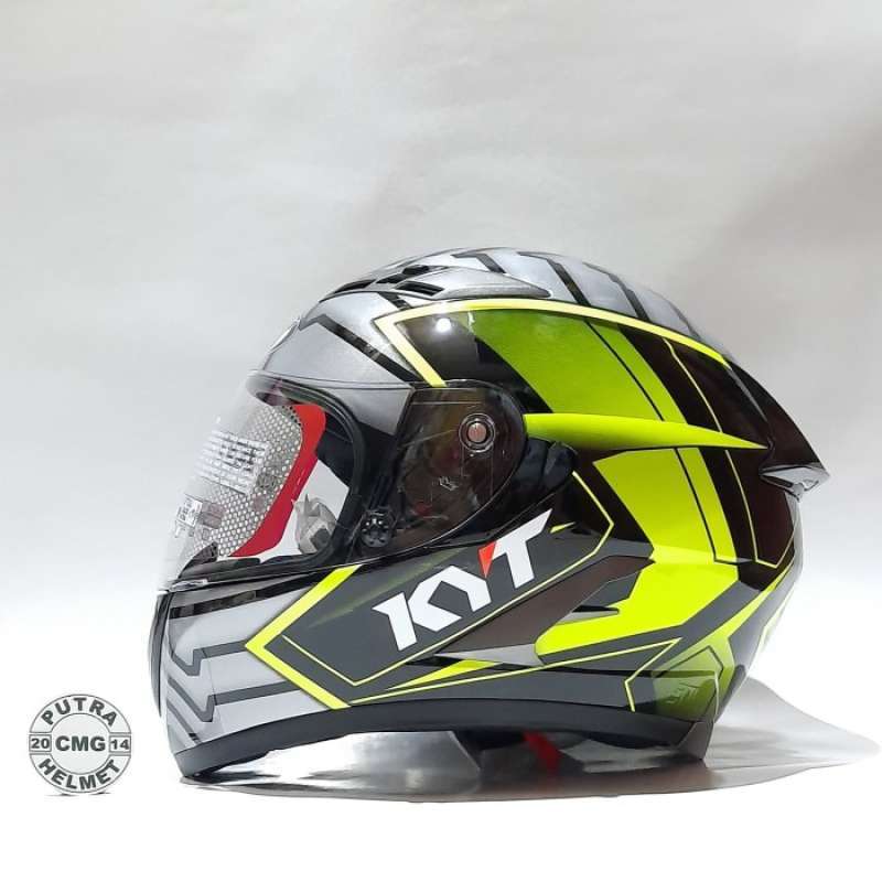 Jual Helm Kyt Falcon 2 Armour Motif Black Yellow Fluo Double Visor Di ...