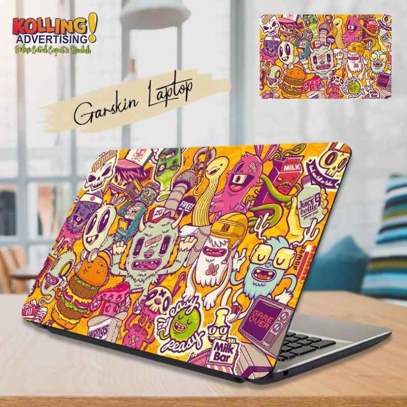 Jual Garskin Laptop wallpaper Ilustrasi kartun Full Color Skin Laptop ...