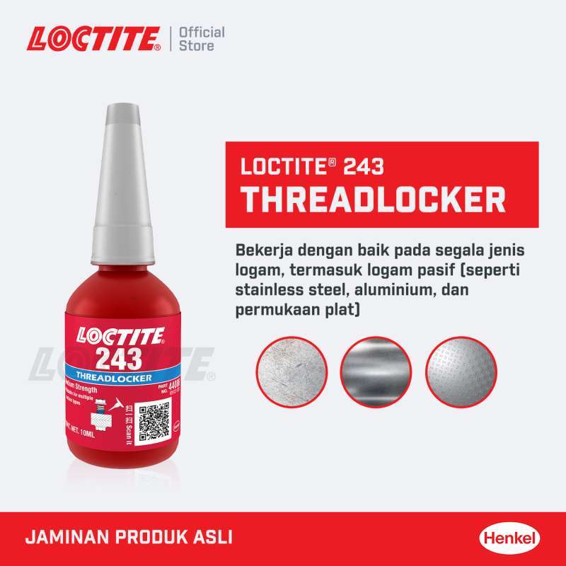 Jual Henkel LOCTITE 243 THREADLOCKER Lem Baut 10 ml Box di Seller LOCTITE Indo Official Store ...