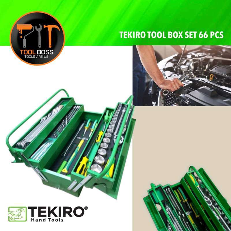 Jual Tekiro Mechanic Tool Set 66 Pcs - Box Besi Original Di Seller ...