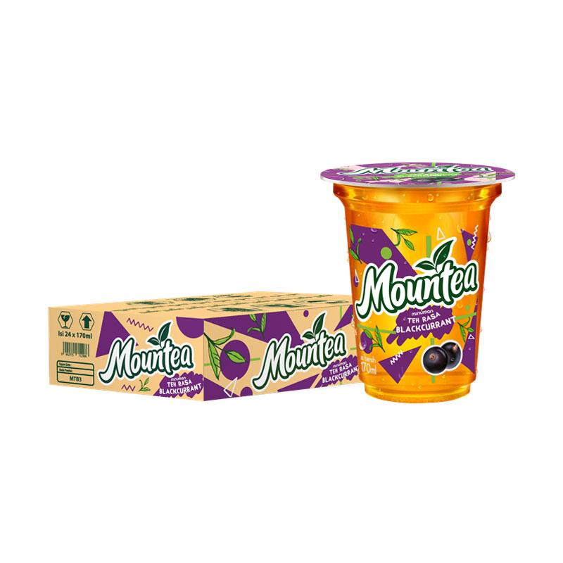 Jual Mountea Teh Blackcurrant Minuman Kemasan [170 mL/ 24 Cup] di ...