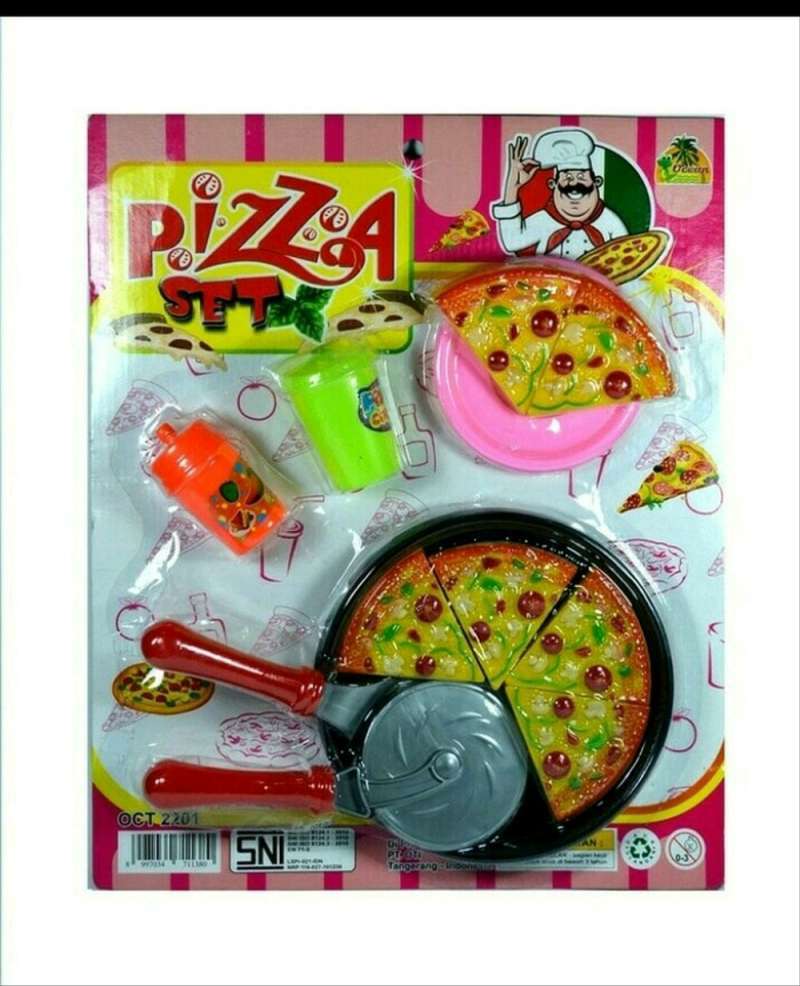 Jual Mainan Anak Pizza Set Minuman / Mainan Pizza Anak Dan Alat Potong ...
