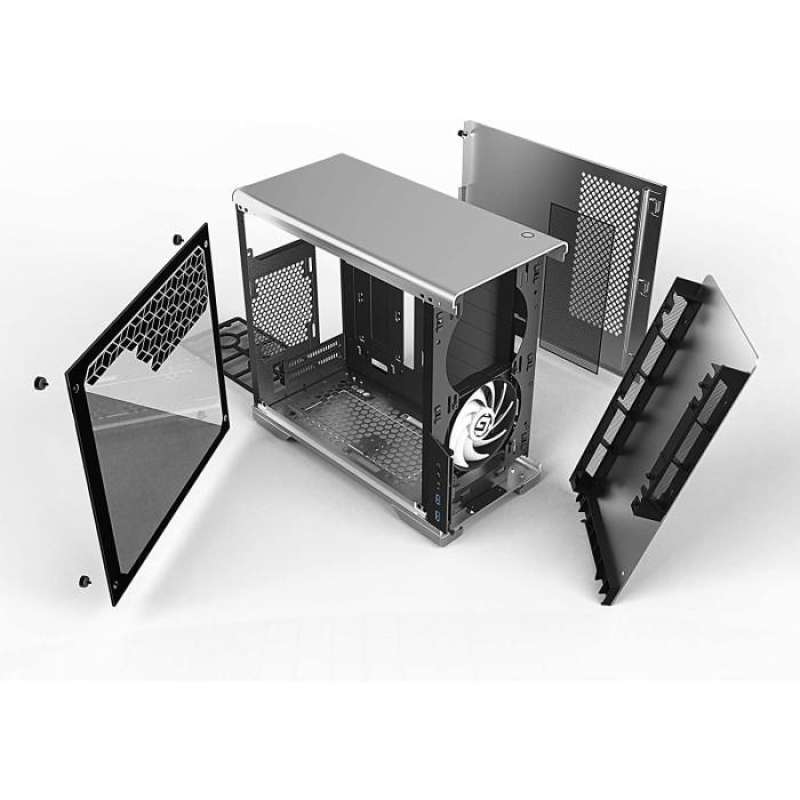 Jual Magnium Gear Neo Mini V2 Silver Tempered Glass Mini Itx Computer ...