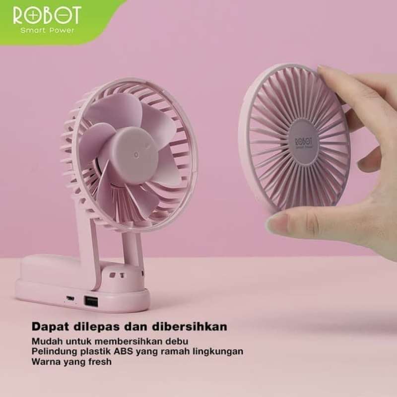 Jual Kipas Portable Robot Rt-bf11 Foldable Usb Mini Fan & Powerbank ...