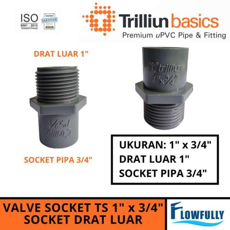 Jual Sock Drat Luar 3 4 Inch Pvc Original Murah - Harga Diskon Mei 2024 ...