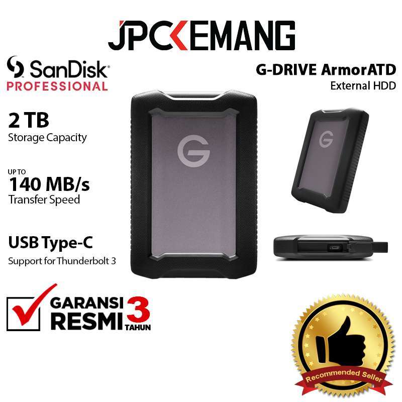 Jual JPC KEMANG SanDisk Professional G-DRIVE ArmorATD 2TB Harddisk Eksternal Hard Disk GARANSI ...