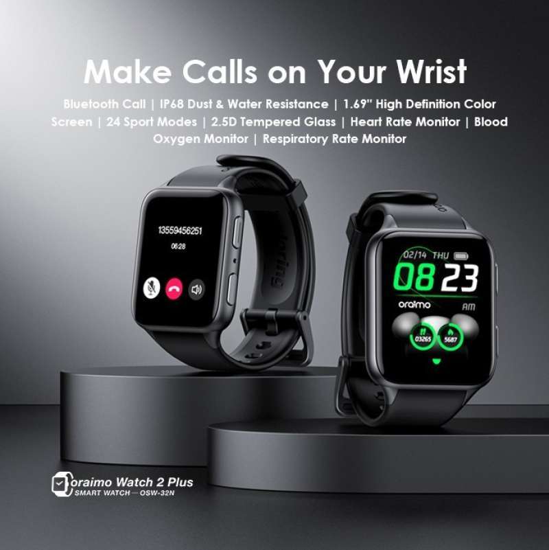 Jual Oraimo Watch 2 Plus Smart Watch Jam Tangan Pintar Bt Call - Osw ...