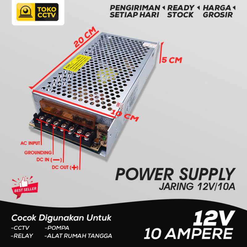 Jual power supply 10A/12V jaring 12v 10a trafo cctv lampu led di Seller TB Honey Makmur ...