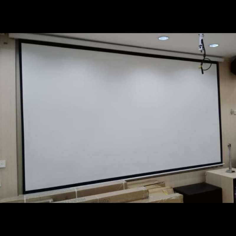 Jual Layar Proyektor - Screen Projector 70 inch Manual Wall di Seller ...