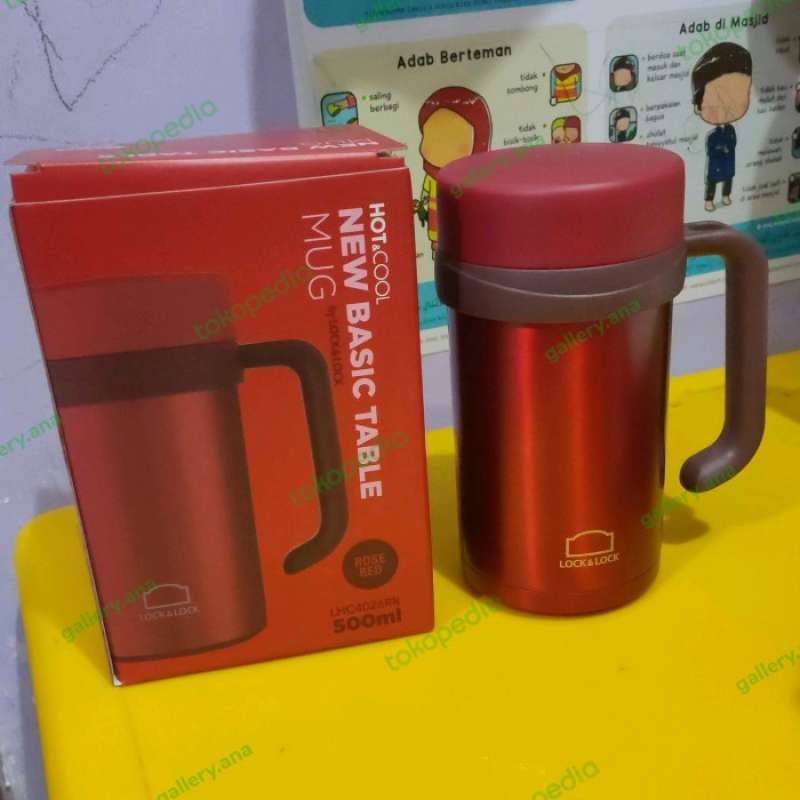 Jual TERJAMIN Locknlock Table Mug Tumbler hot&cool /Botol Lock&lock Panas Dingin 500 di Seller ...