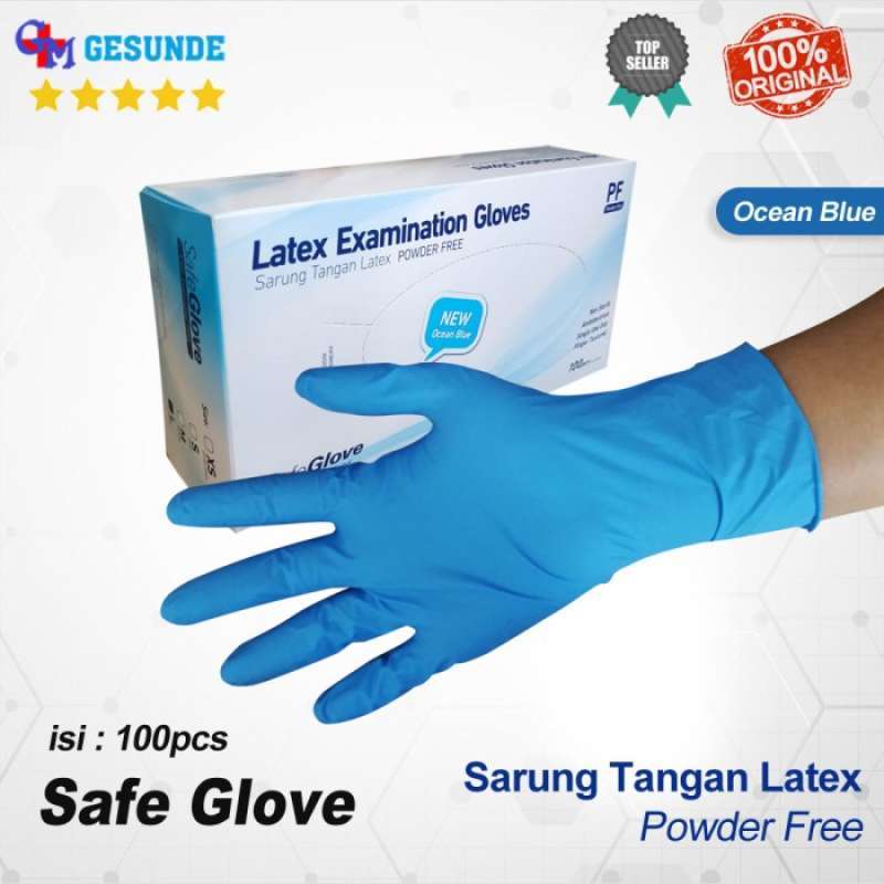 Promo Sarung Tangan Latex SafeGlove 100 PCS - Sarung Tangan Karet ...