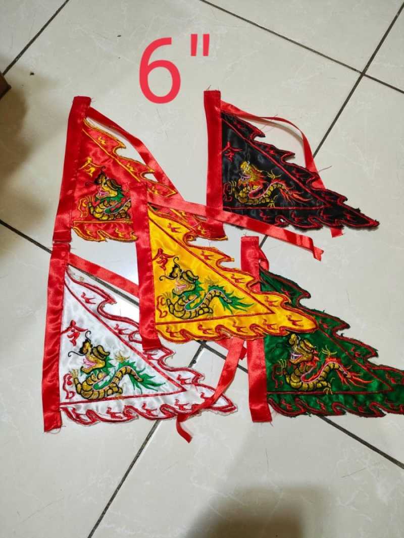 Jual Bendera Panji Naga 5 Warna Ukuran 6 Inchi | Bendera Naga 5 Penjuru ...