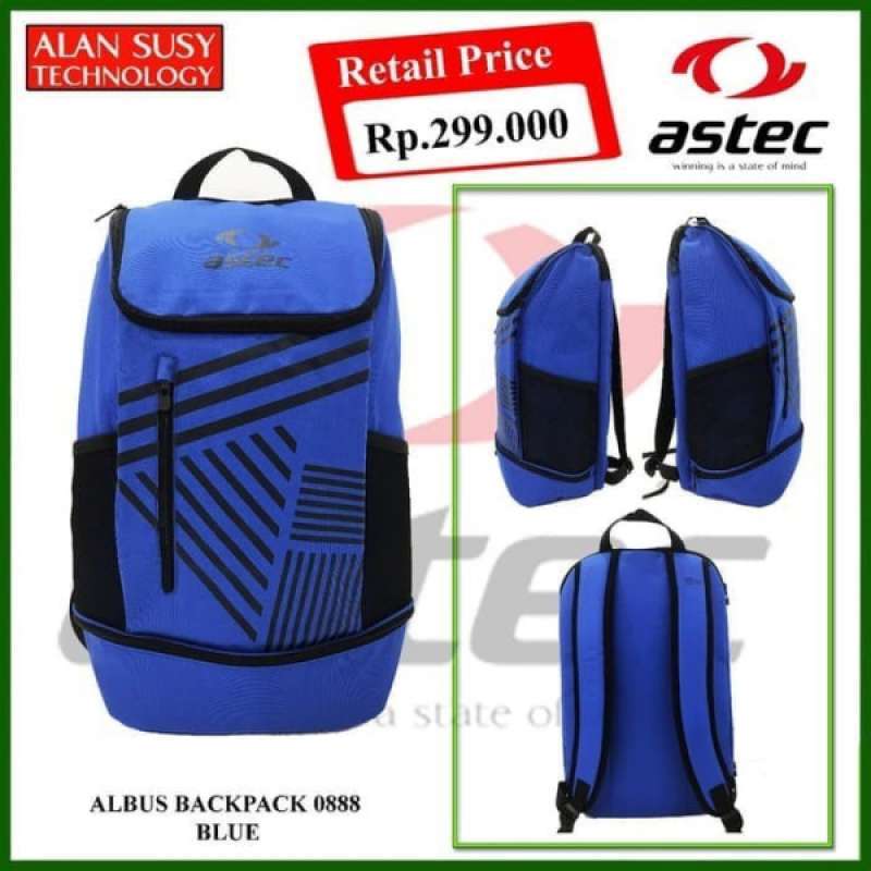 Jual Free Ongkir Tas Badminton Ransel Astec Blue di Seller Agro Store ...