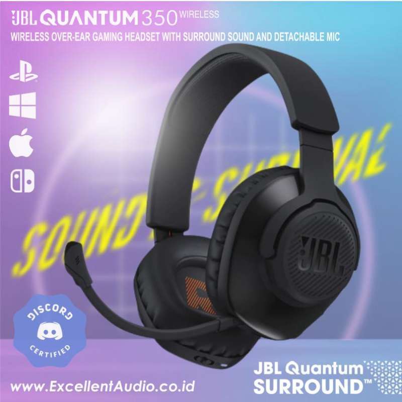 Jual JBL Quantum 350 Wireless over-ear gaming headset di Seller Excellent Audio M2 - Mangga Dua ...