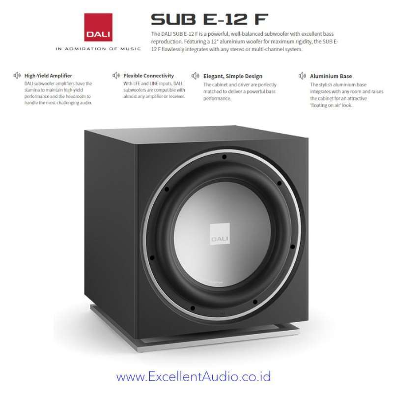 Jual Dali Sub E-12 F E12f E12 F 12 Active Subwoofer - Black Satin Di ...