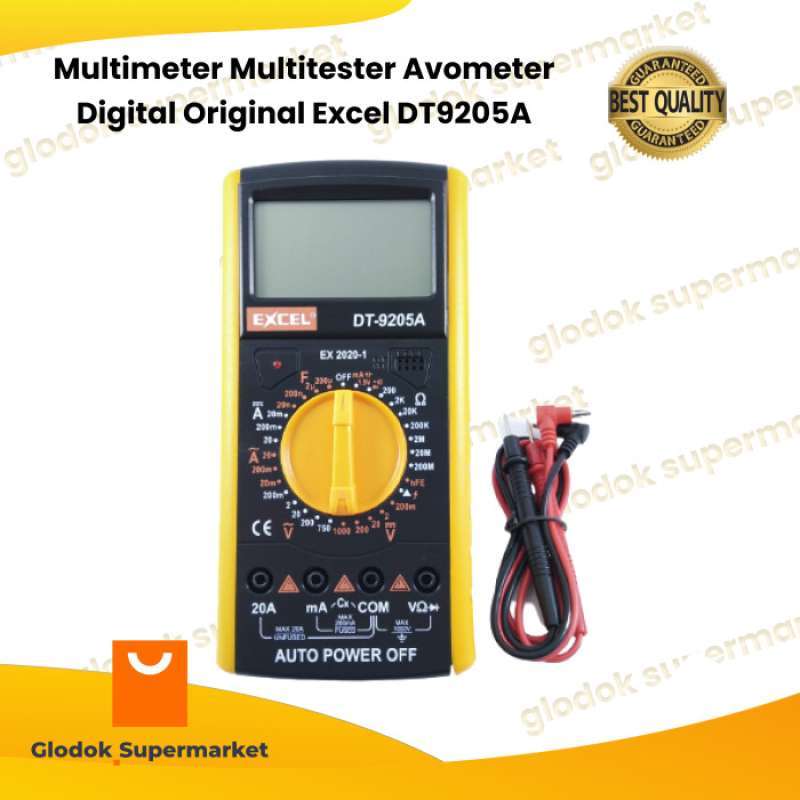 Promo Multimeter Multitester Avometer Digital Original Excel DT9205A ...