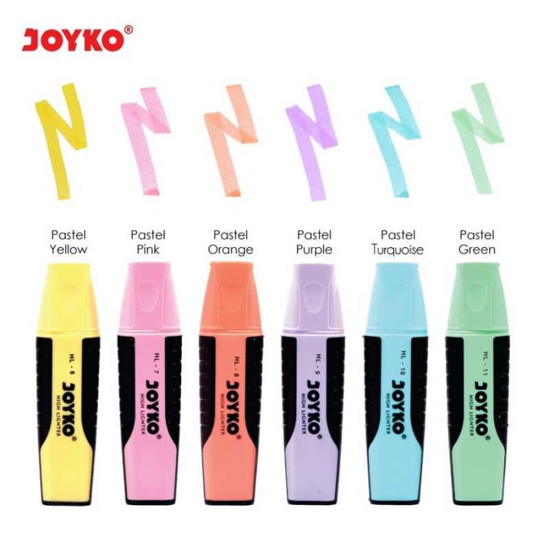 Jual Highlighter Joyko Warna Pastel - Spidol Stabilo Penanda Bacaan Buku di Seller ...