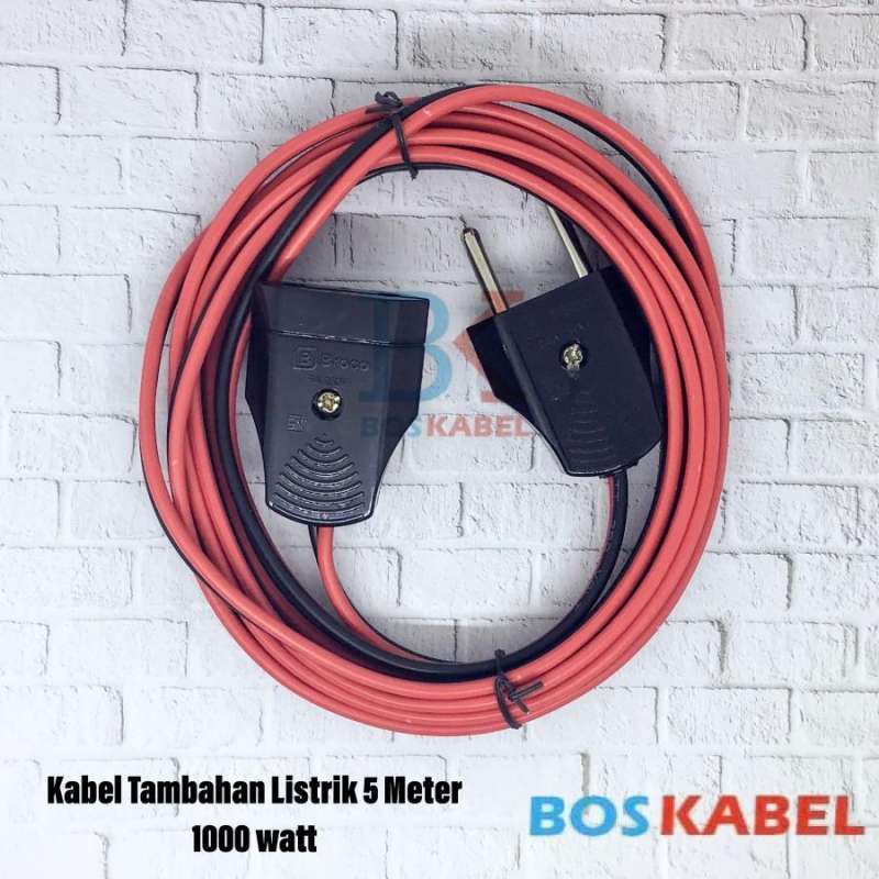 Jual Kabel Listrik Tambahan Extension Colokan 2Pin Broco Gepeng 5 M SNI ...
