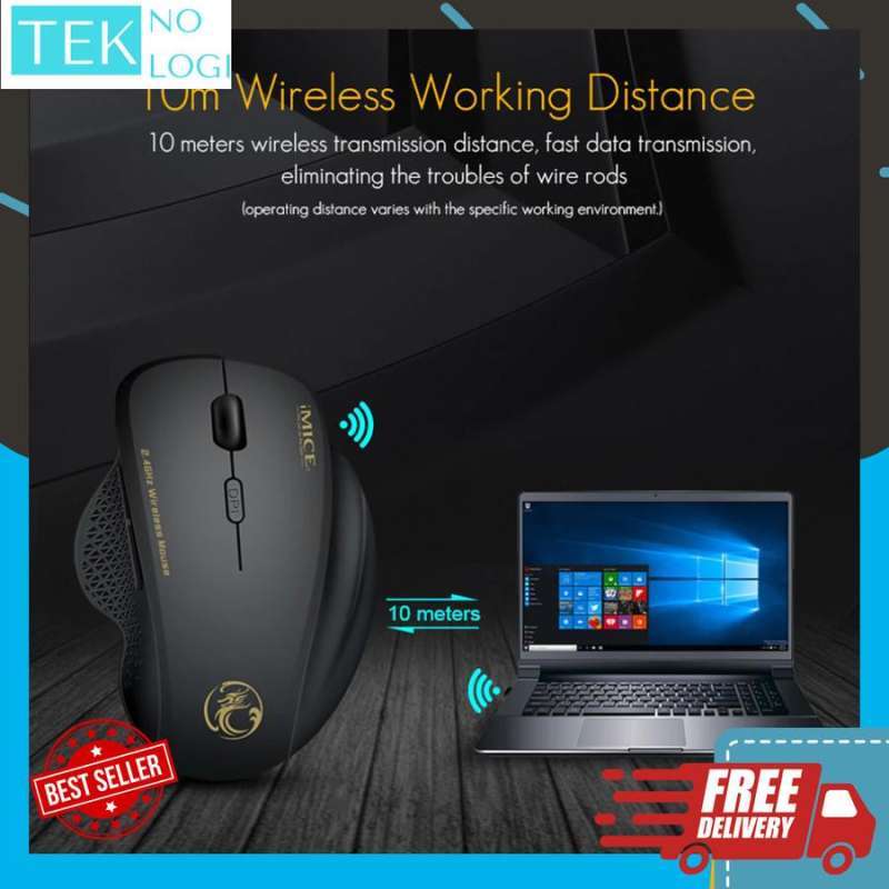 Jual Wireless Gaming Mouse Ergonomic 1600 DPI Silent Edition - G6 ...