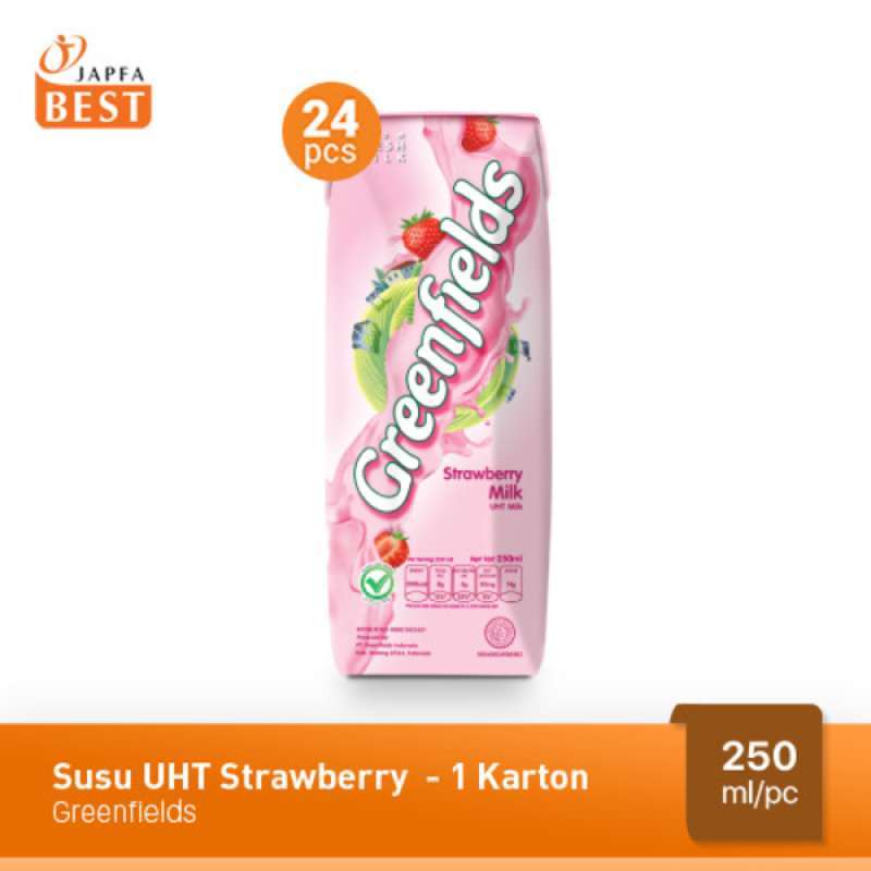 Promo Susu Greenfields UHT Strawberry 250 ml - Isi 32 pcs Diskon 15% di Seller Japfa Best Ngagel ...