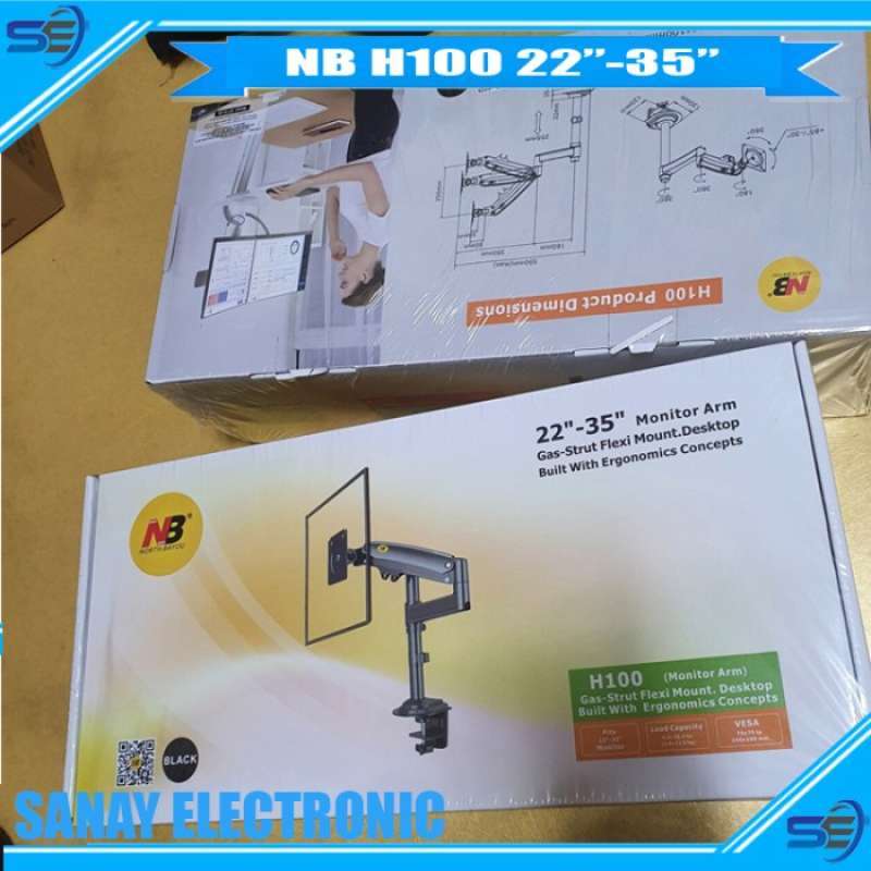 Jual BRACKET TV LCD MONITOR 22-35 NORTH BAYOU NB H100 TILT SWIVEL ROTATE di Seller Rajaya Store ...
