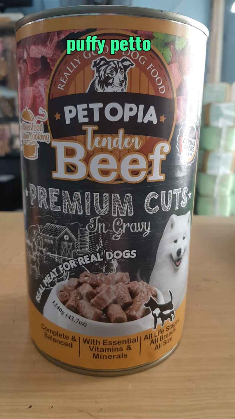 Jual Puffy Petto Makanan Anjing Petopia Premium Cuts 1.240 Kg Dog Food ...