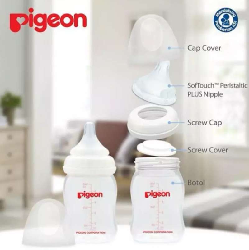 Promo Pigeon Softouch T-ester Wide Neck Bottle 200ml - Botol Susu Bayi - Botol Susu Anak - 200ml ...