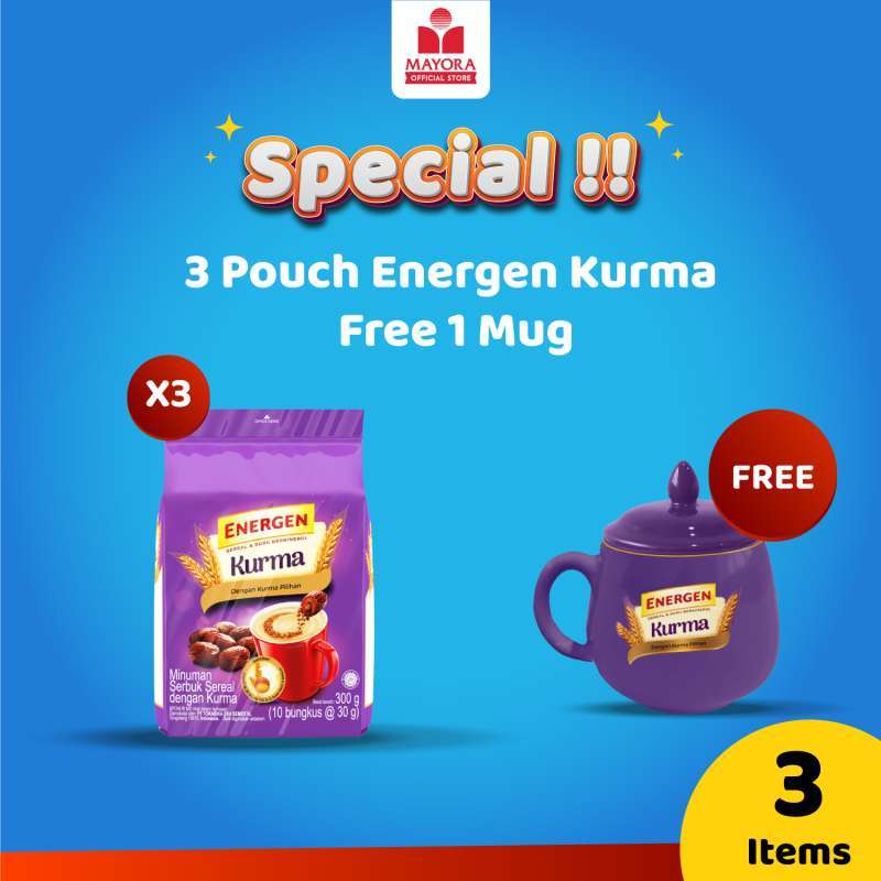 Jual Energen Kurma Free 1 Mug [3 Pouch ] di Seller Mayora Official ...