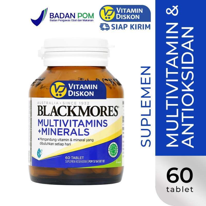 Promo BLACKMORES MULTIVITAMINS PLUS MINERALS BPOM KALBE - 60 TAB Diskon ...