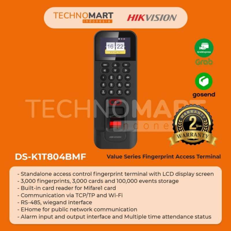 Jual DS-K1T804BMF - HIKVISION FINGERPRINT ACCESS CONTROL di Seller Eudora - Kamal Muara, Kota ...