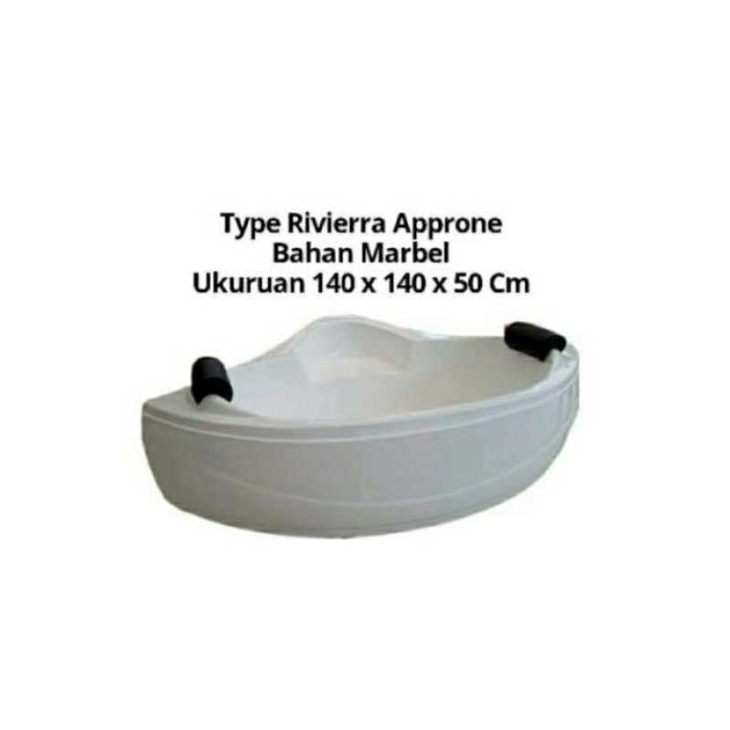 Promo Bathtub Sudut Corner Marble Riviera Approne Plus 140 Diskon 17% ...