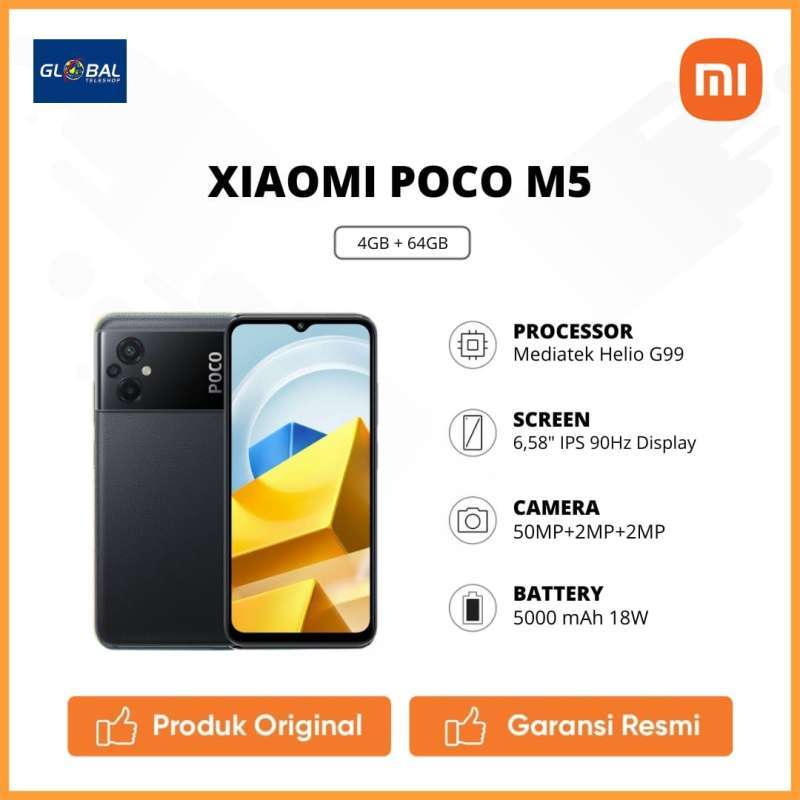 Jual Xiaomi Poco M5 Smartphone [4/64GB] Garansi Resmi di Seller Global ...