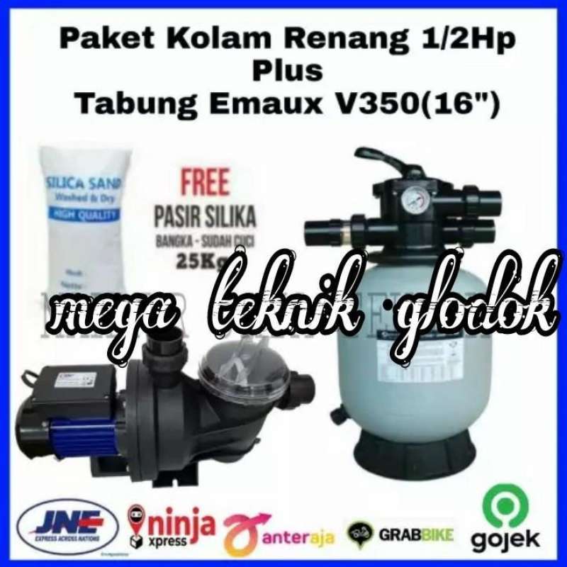 Jual Paket Pompa Kolam Renang 1/2Hp Mortex Pump+Sand Filter 16+Pasir di Seller Mega Tehnik ...