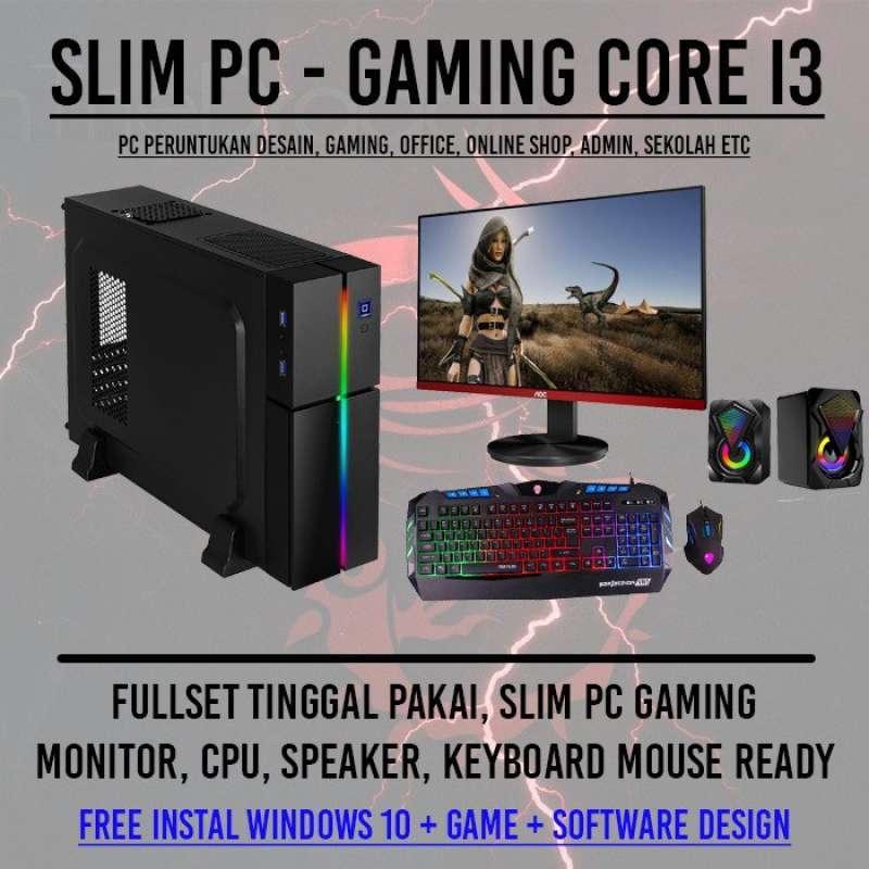 Promo PC Komputer Gaming Slim core i3 Fulset Ram 8gb Vga 2gb Diskon 23% di Seller Kompukamu ...