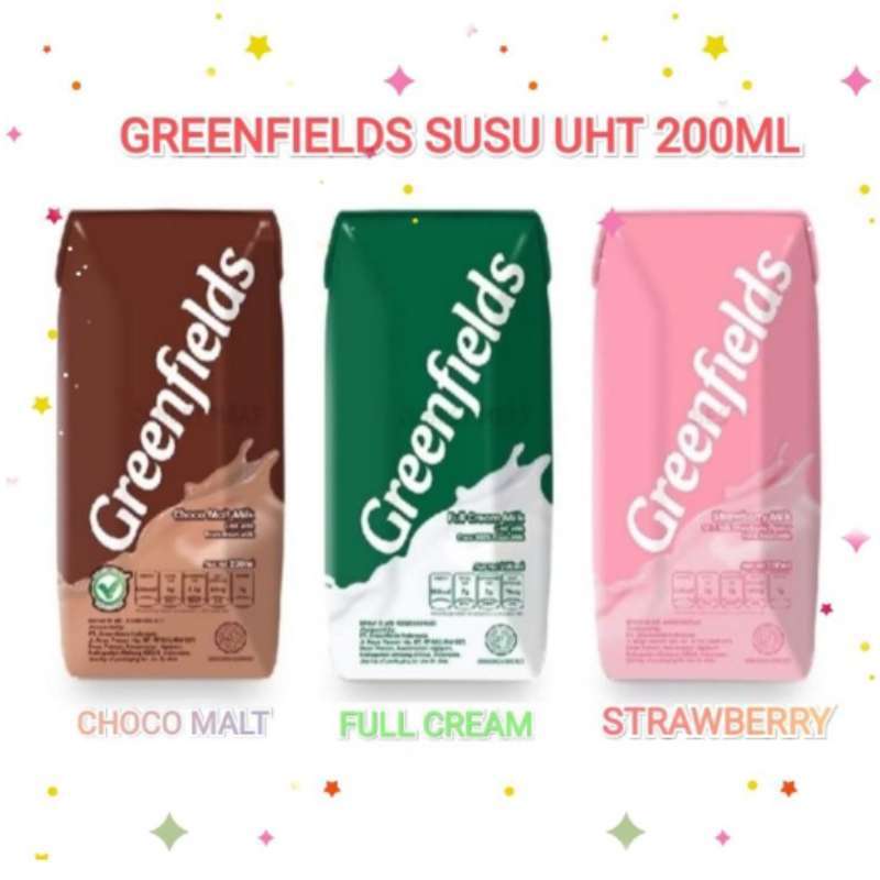 Jual GREENFIELDS Susu UHT 200ml X 24 pcs (1 Karton) di Seller Toko Aneka Online - Toko Aneka ...