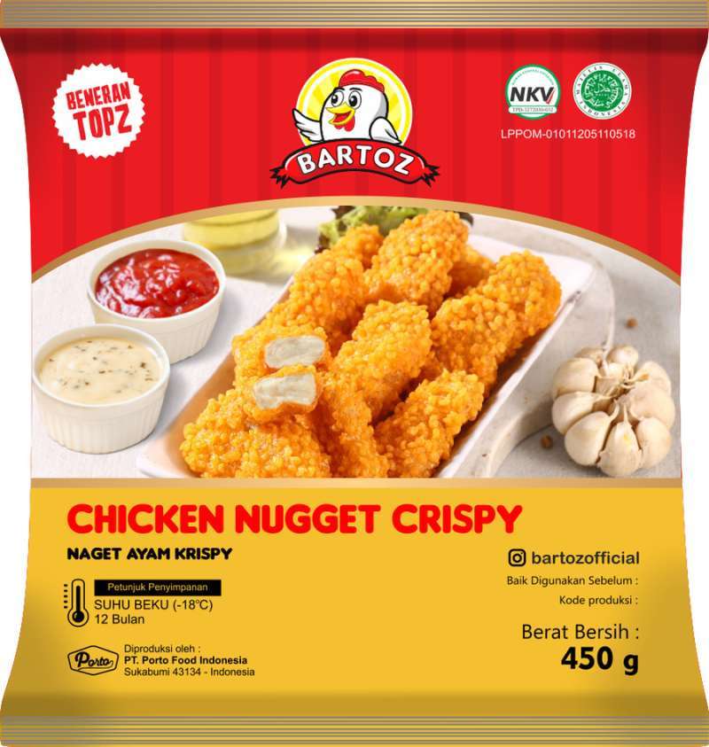 Jual Bartoz Chicken Nugget Crispy 450gr Di Seller Bentang Frozen ...