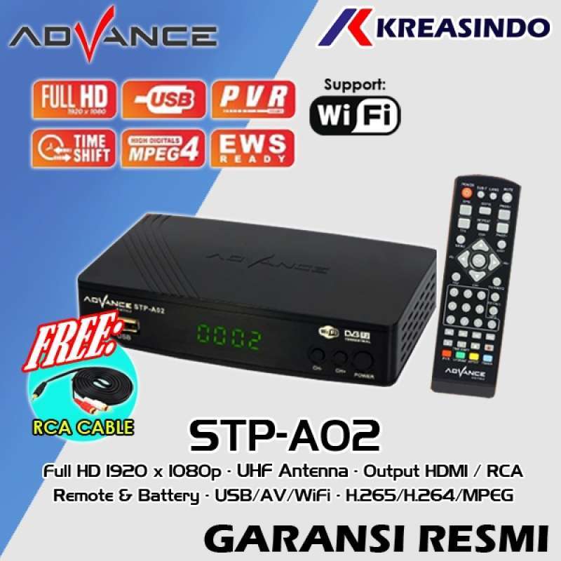 Jual ADVANCE STP A01 STB Set Top Box DVB-T2 Penerima Signal TV Digital ...