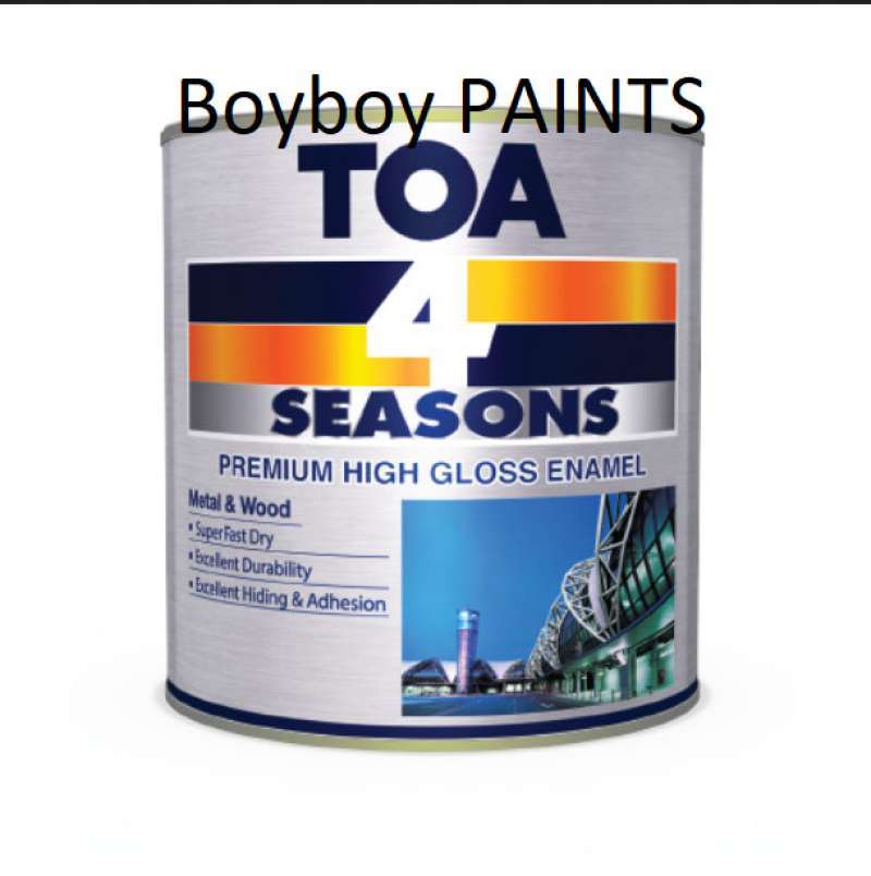 Promo Cat Minyak Kayu&besi Toa 4 Season Premium High Gloss Enamel Putih ...