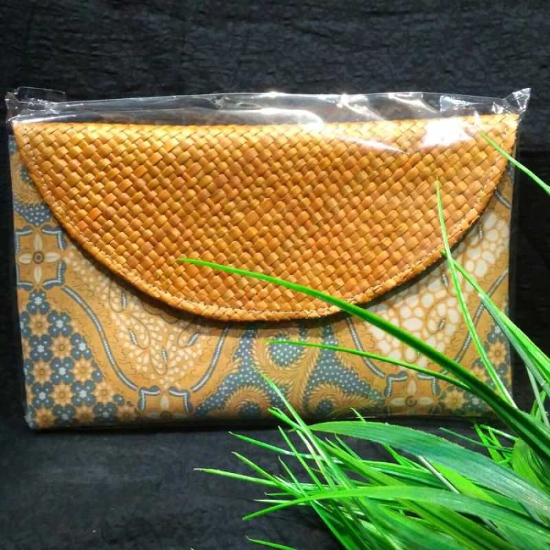 Jual clutch batik lawasan anyaman pandan dompet tas gift khas Indonesia ...