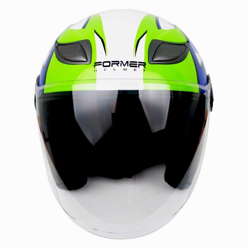 Jual Cargloss Former Of Strike Helm Half Face - Blue White XL di Seller ...